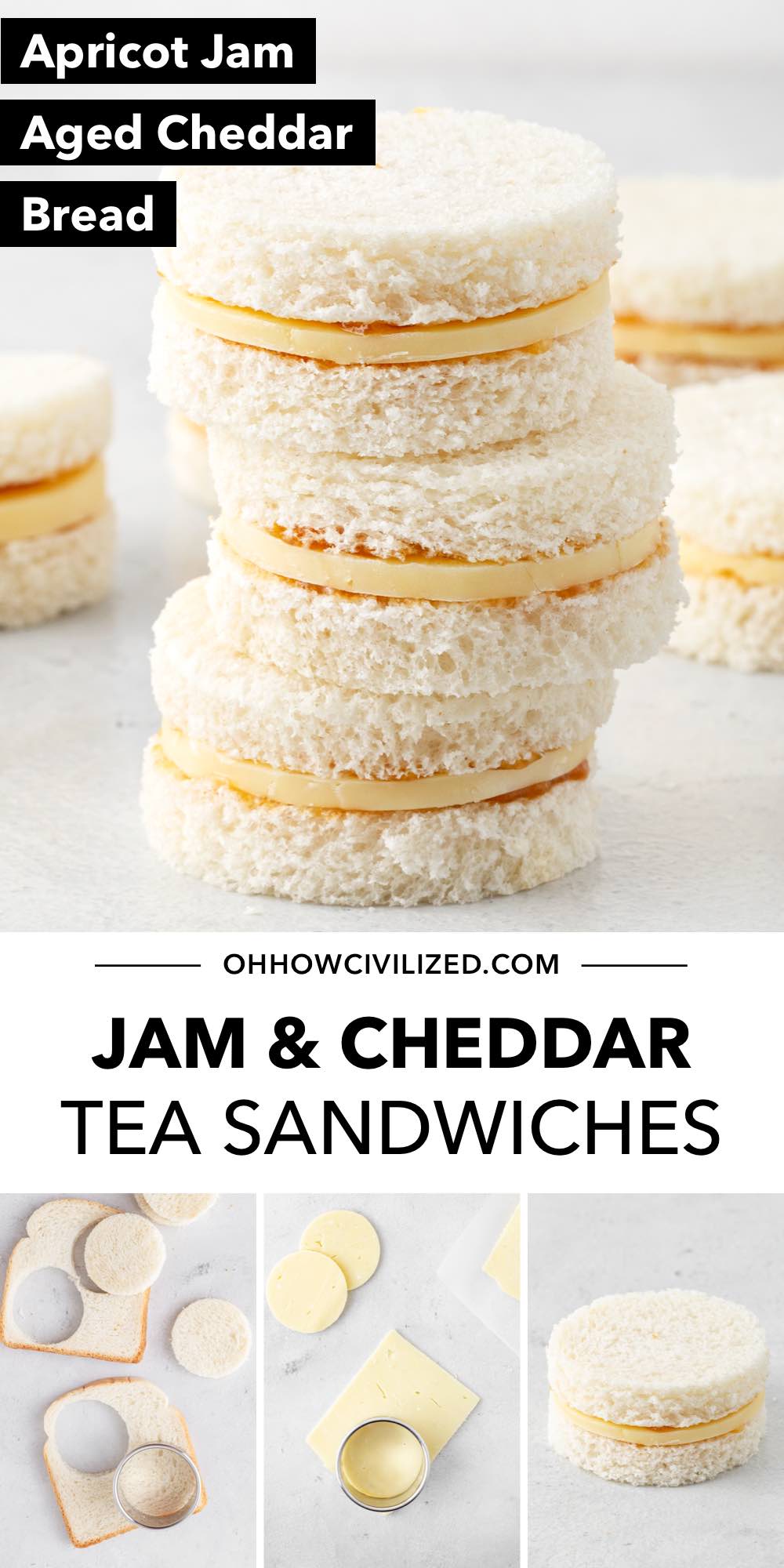 Apricot Jam and Cheddar Tea Sandwiches - Oh, How Civilized