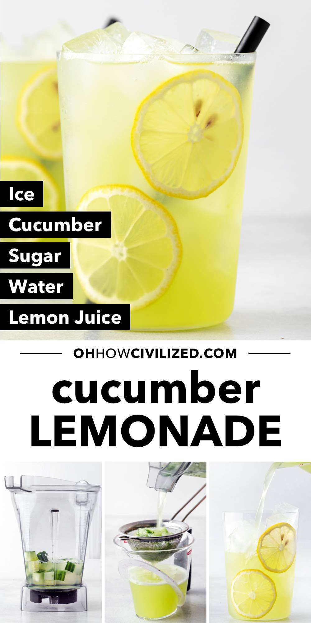Fresh Cucumber Lemonade - Oh, How Civilized