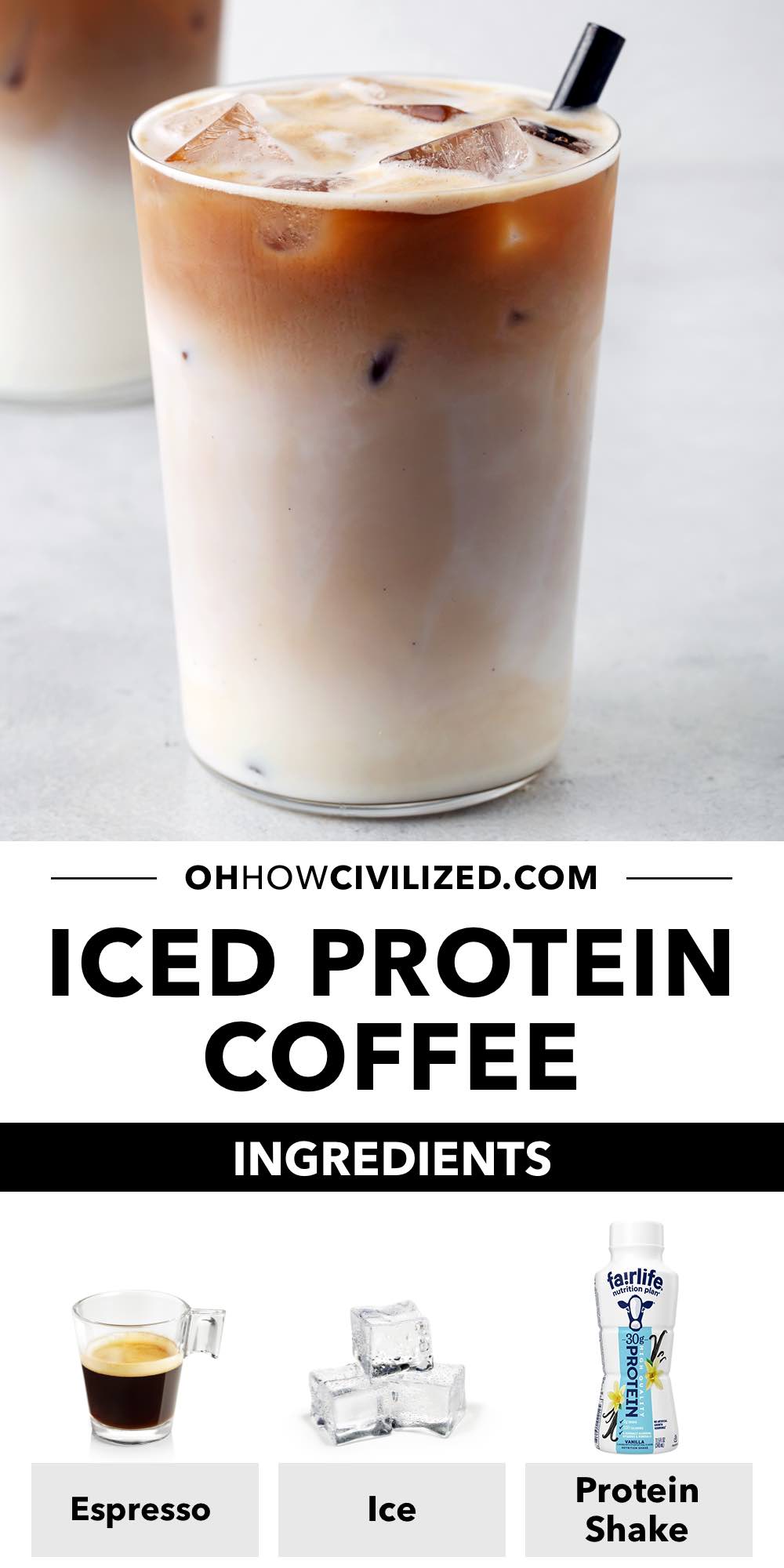 Iced Protein Coffee - Oh, How Civilized