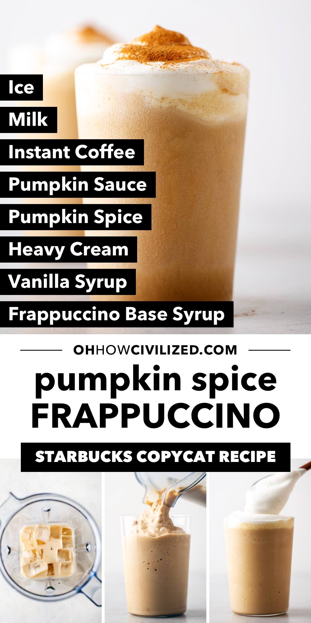 Starbucks Pumpkin Spice Frappuccino - Oh, How Civilized
