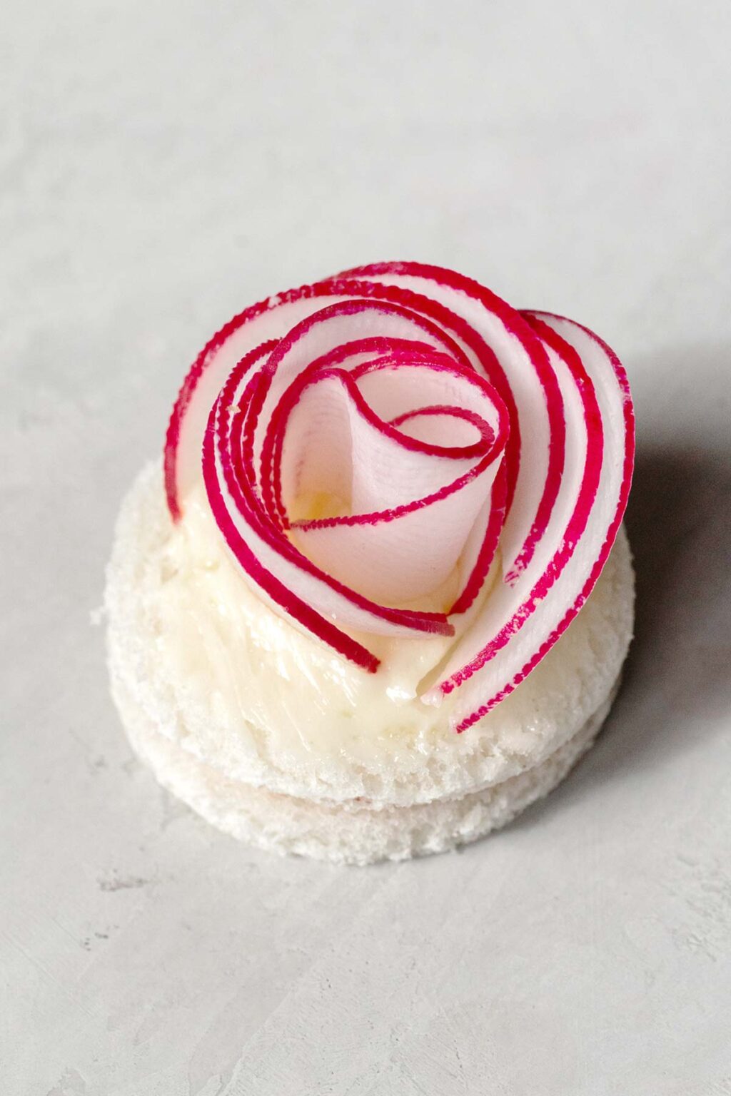 Radish Rose Tea Sandwiches - Oh, How Civilized