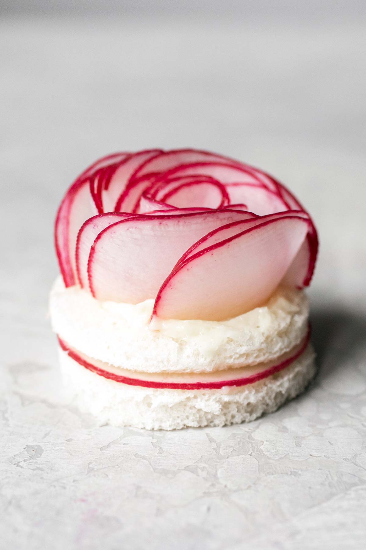 Radish Rose Tea Sandwiches - Oh, How Civilized