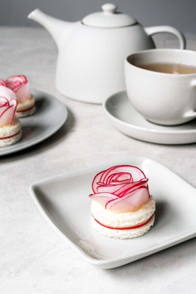 Radish Rose Tea Sandwiches - Oh, How Civilized