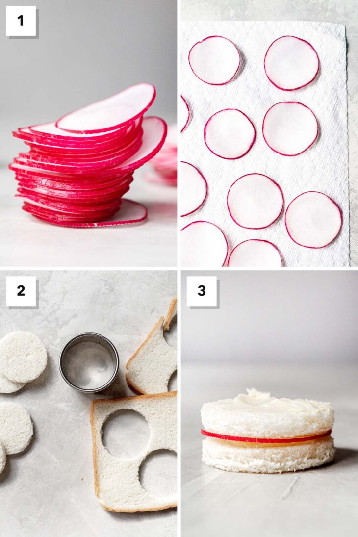 Radish Rose Tea Sandwiches - Oh, How Civilized