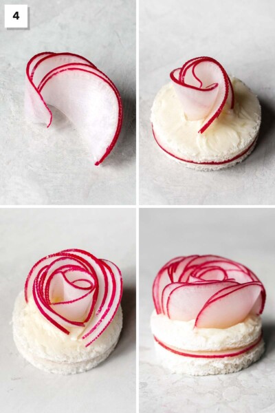 Radish Rose Tea Sandwiches - Oh, How Civilized