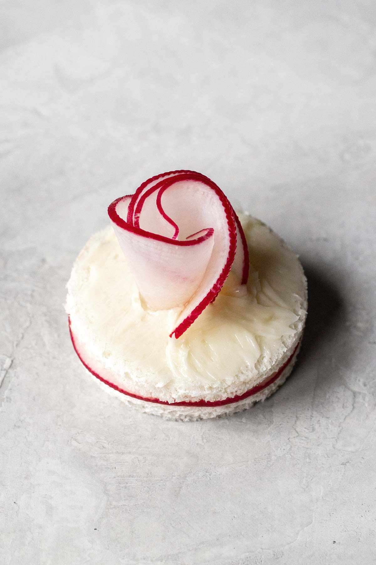 Radish Rose Tea Sandwiches - Oh, How Civilized